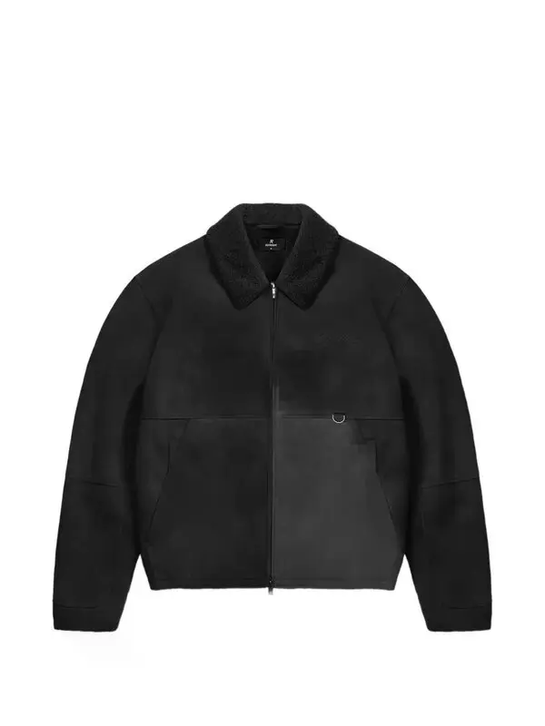REPRESENT Zip-front Jacket With Shearling Collar - Black