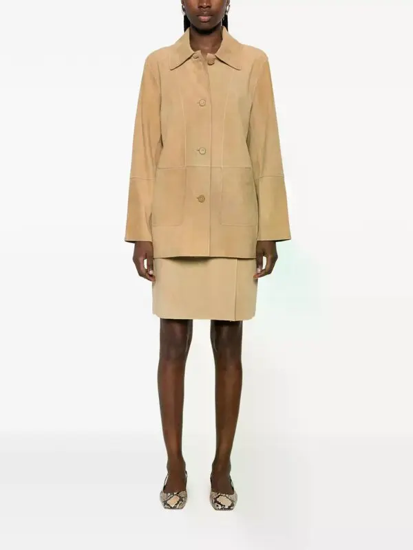 P.a.r.o.s.h Minuetto Panelled Suede Coat