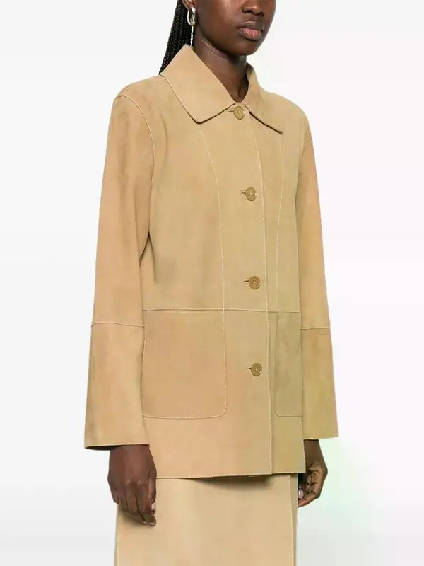 P.a.r.o.s.h Minuetto Panelled Suede Coat