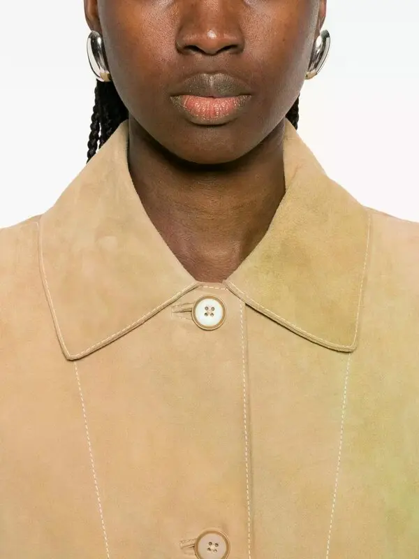 P.a.r.o.s.h Minuetto Panelled Suede Coat