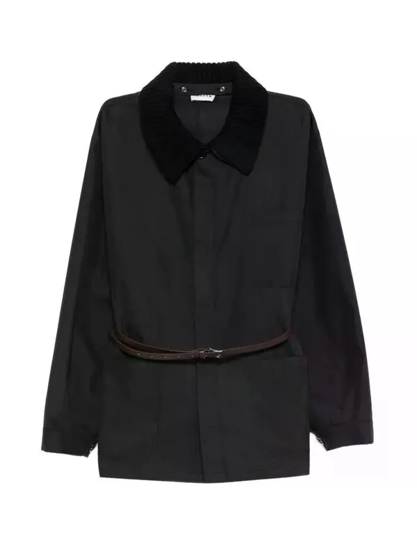 P.a.r.o.s.h Belted Knit-collar Jacket