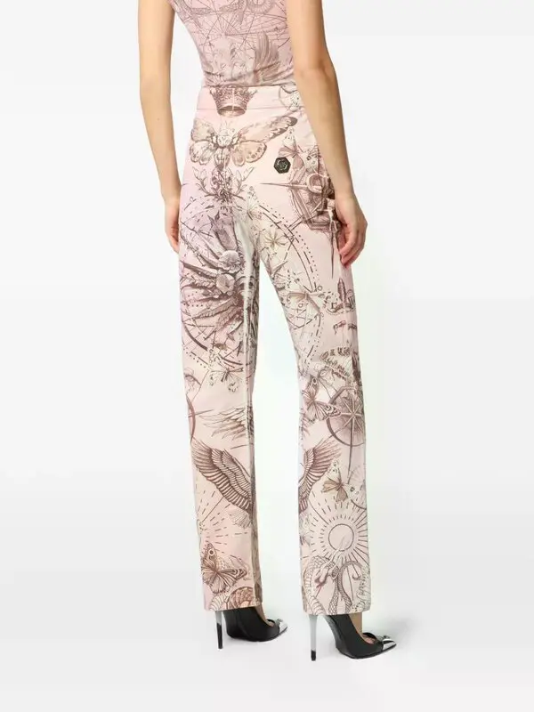 Philipp Plein Butterfly Printed Jeans - Pink
