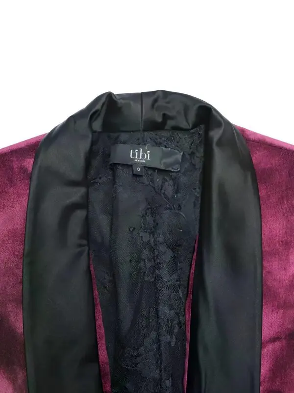 Tibi Velvet Contrasting Lapel Suit