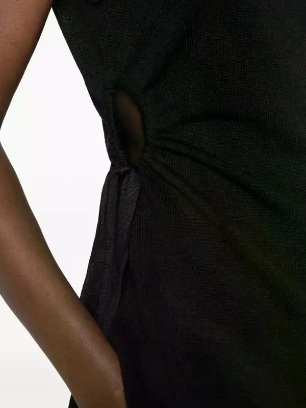 P.a.r.o.s.h Side-tie Sleeveless Top - Black