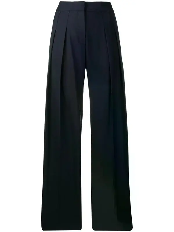 Victoria Beckham Wide-leg Tailored Trousers - Blue