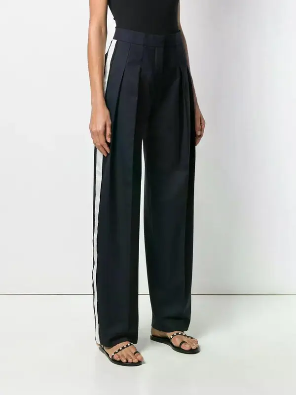 Victoria Beckham Wide-leg Tailored Trousers - Blue