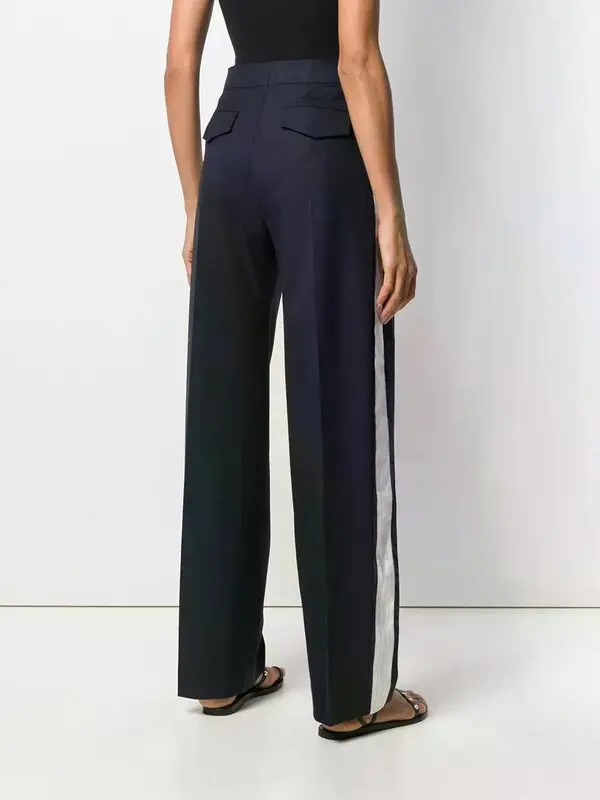 Victoria Beckham Wide-leg Tailored Trousers - Blue