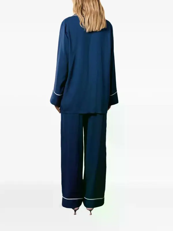 Sleeper Finnegan Piping Pajama Trousers - Blue