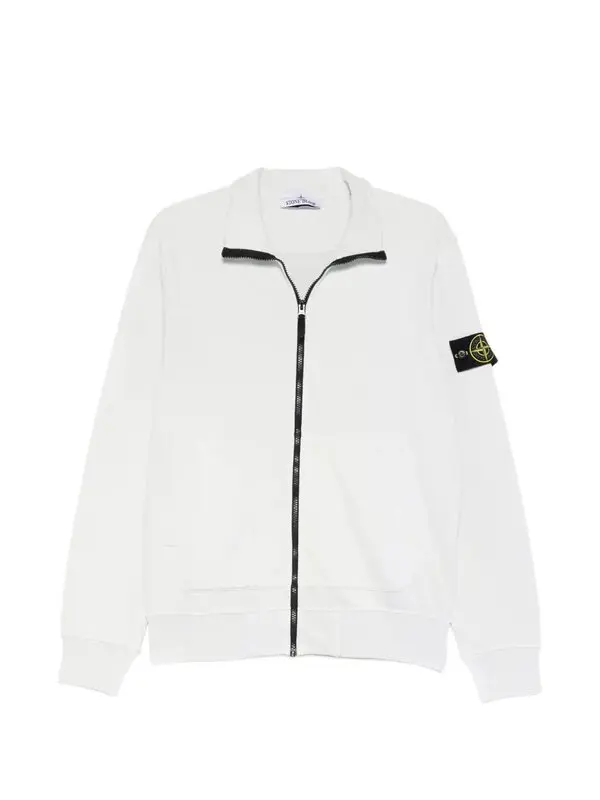 Stone Island Zip-up Sweatshirt With Logo Patch