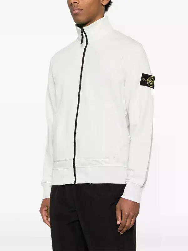 Stone Island Zip-up Sweatshirt With Logo Patch