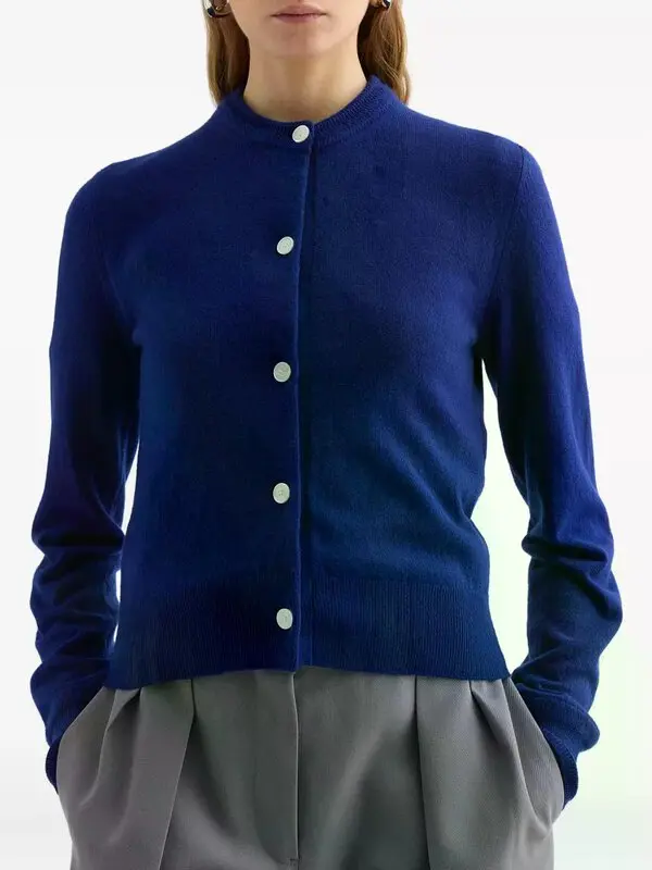 JIL SANDER Crew-neck Wool Cardigan