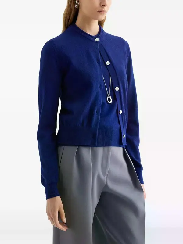 JIL SANDER Crew-neck Wool Cardigan