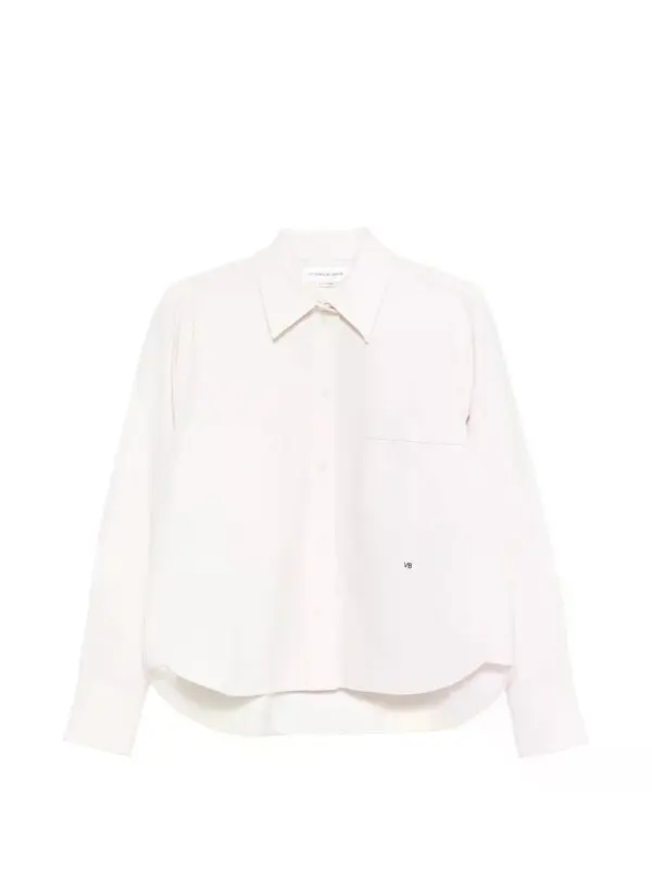 Victoria Beckham Cropped Long-sleeve Shirt