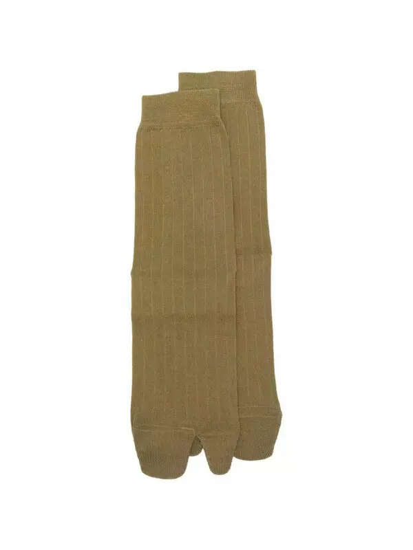 MAISON MARGIELA Ribbed Knit Socks - Green