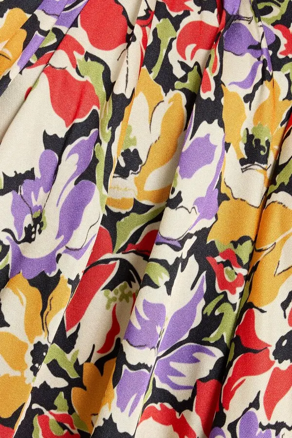 Stella McCartney One-shoulder Draped Floral-print Mini Dress
