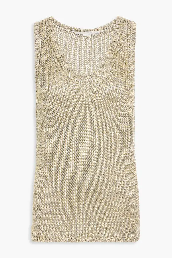 Stella McCartney Metallic Cotton-blend Tank