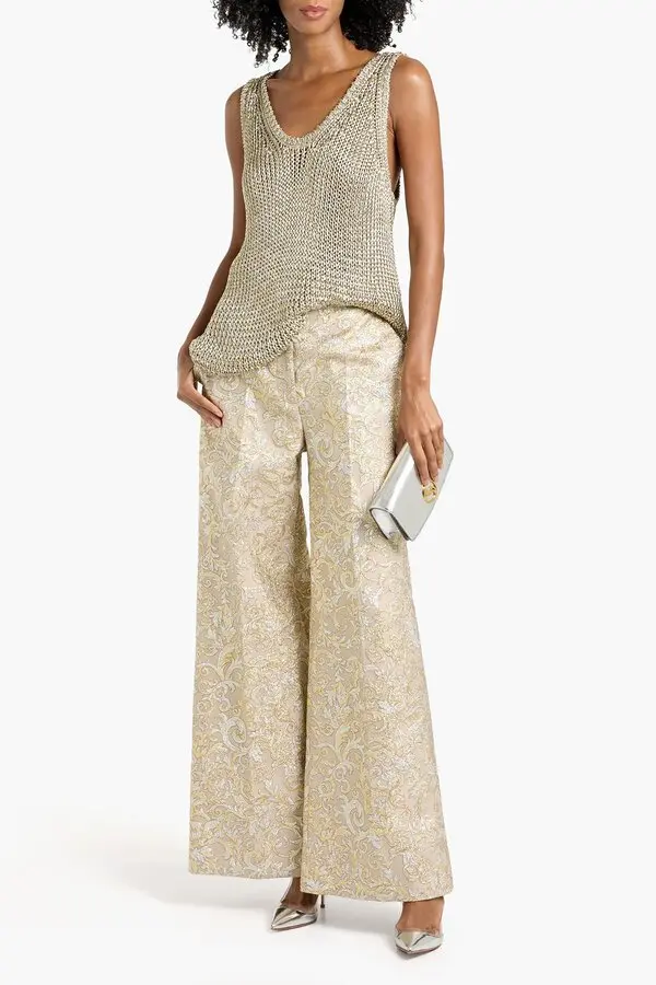 Stella McCartney Metallic Cotton-blend Tank