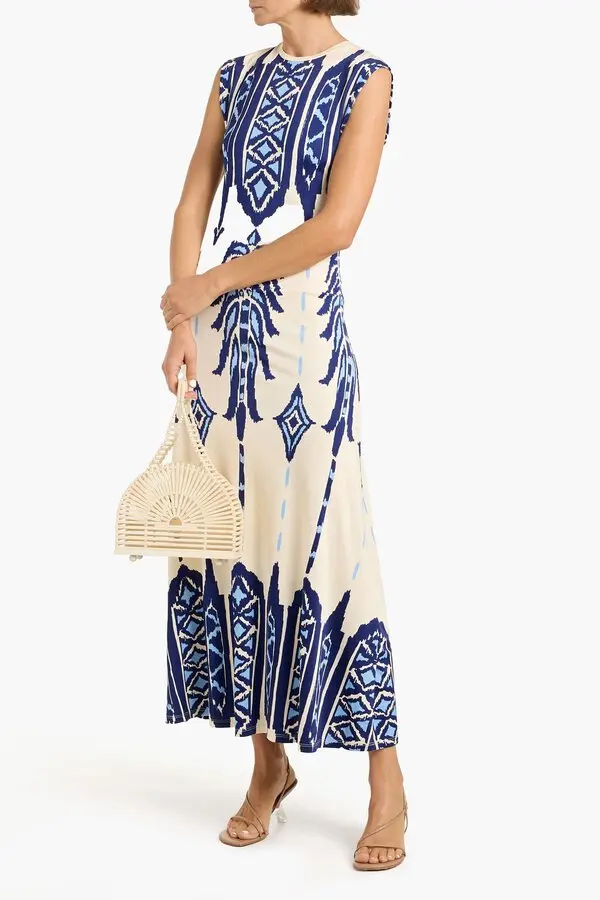 Johanna Ortiz Printed Jersey Maxi Dress