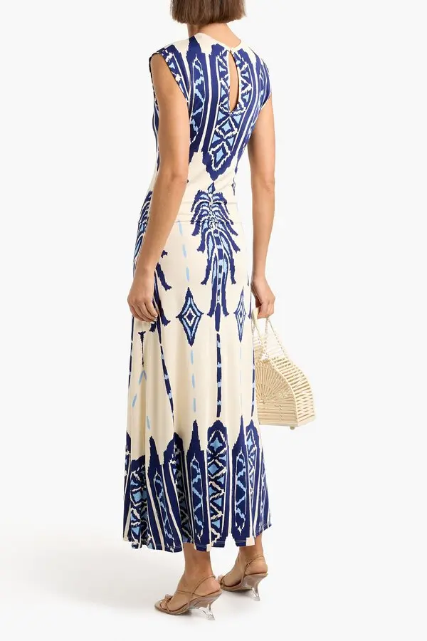 Johanna Ortiz Printed Jersey Maxi Dress