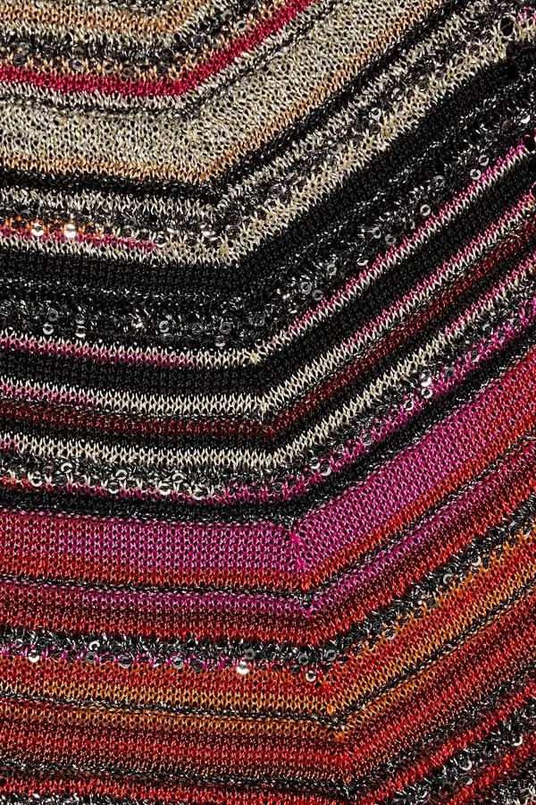 Missoni Metallic Crochet-knit Mini Dress
