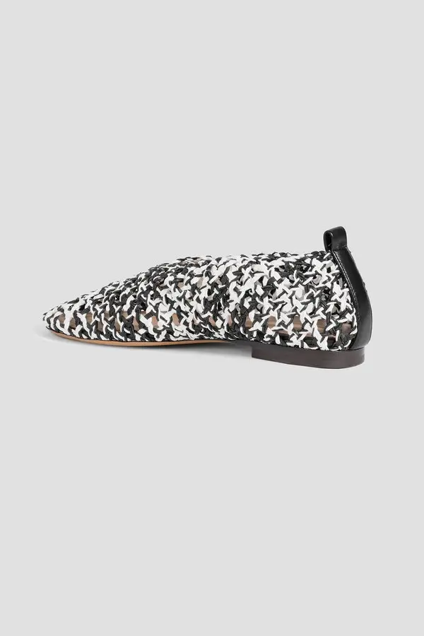 MANSUR GAVRIEL Woven Leather Ballet Flats - Black