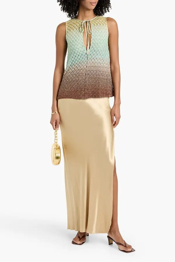 Missoni Metallic Crochet-knit Top