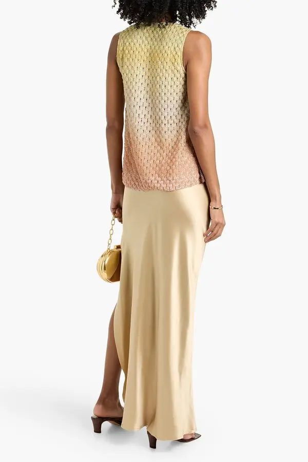Missoni Metallic Crochet-knit Top
