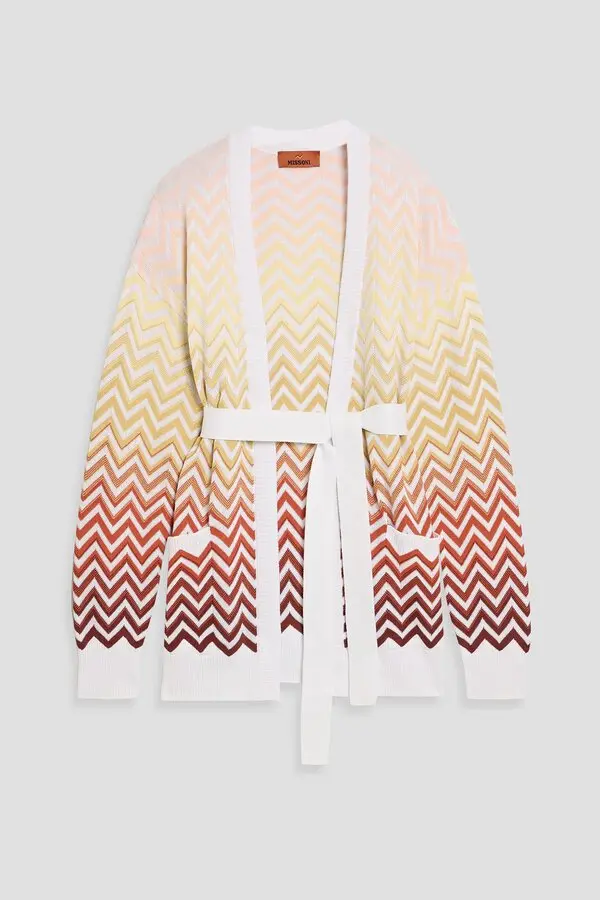 Missoni Crochet-knit Cotton-blend Cardigan - Cream