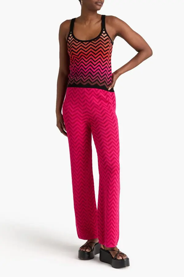 Missoni Crochet-knit Cotton-blend Tank - Fuchsia