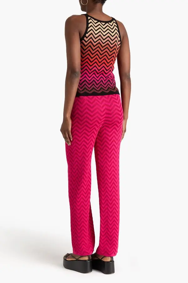 Missoni Crochet-knit Cotton-blend Tank - Fuchsia