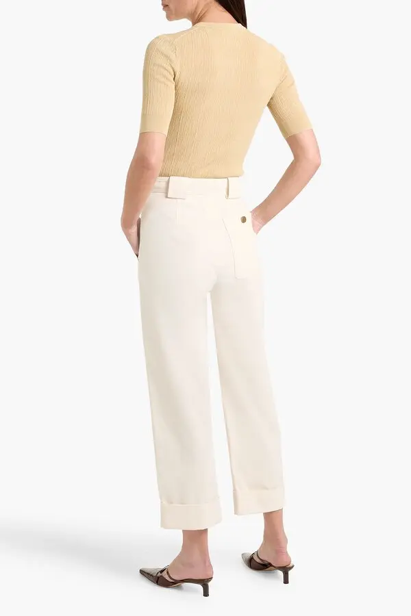 Max Mara Cotton-twill Straight-leg Pants