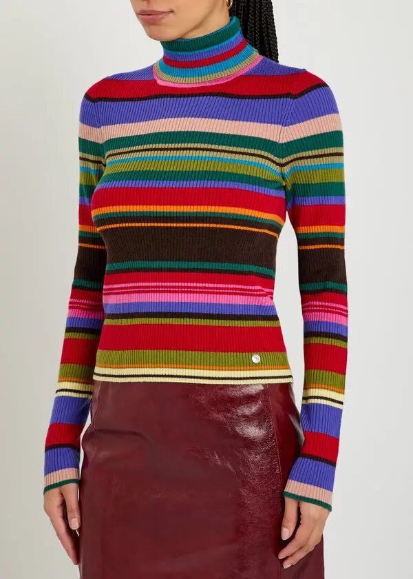 Acne Studios Kila Striped Wool Top