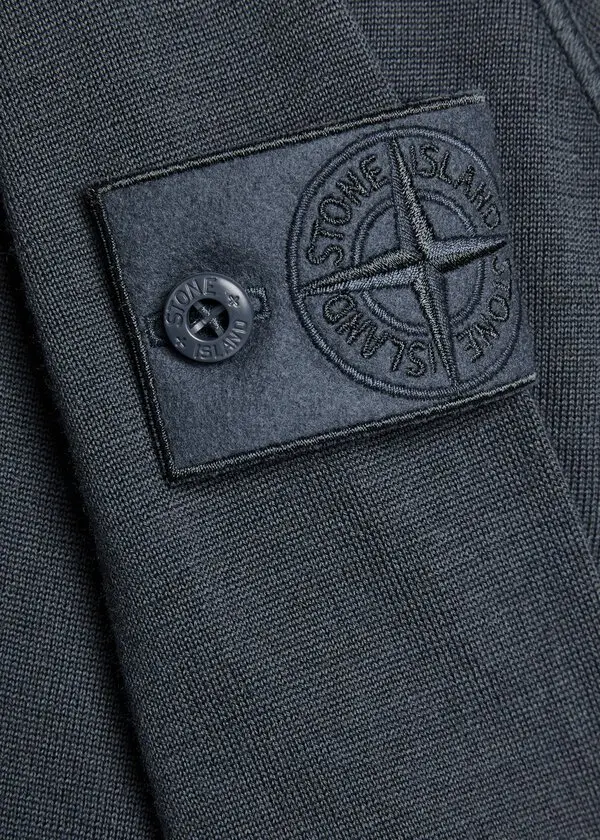 Stone Island Logo Wool Polo Shirt