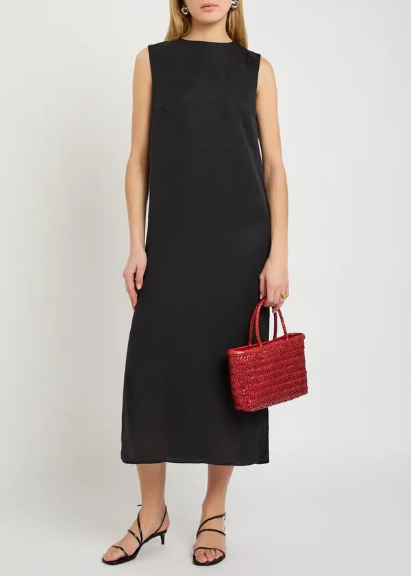 AKYN Blake Cowl-back Lyocell Midi Dress