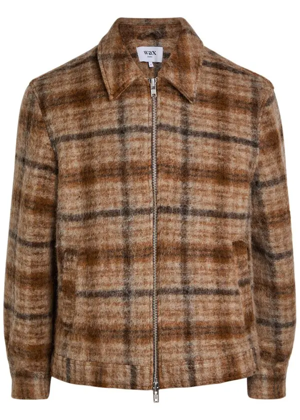 WAX LONDON Heath Checked Wool-blend Jacket