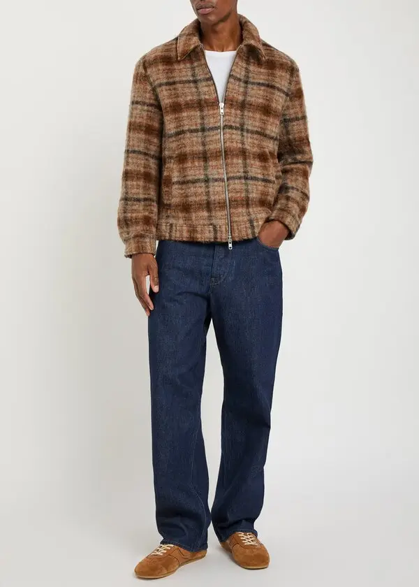 WAX LONDON Heath Checked Wool-blend Jacket