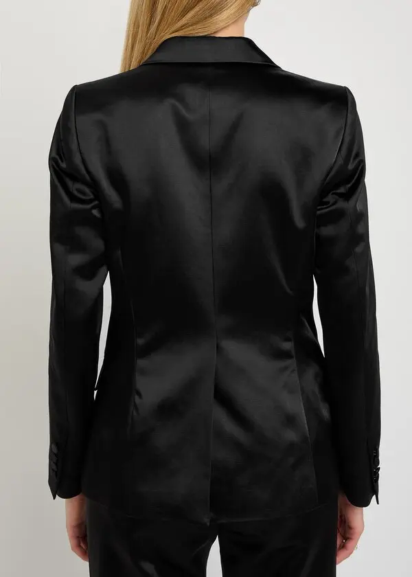 Dries Van Noten Beaura Double-breasted Satin Blazer