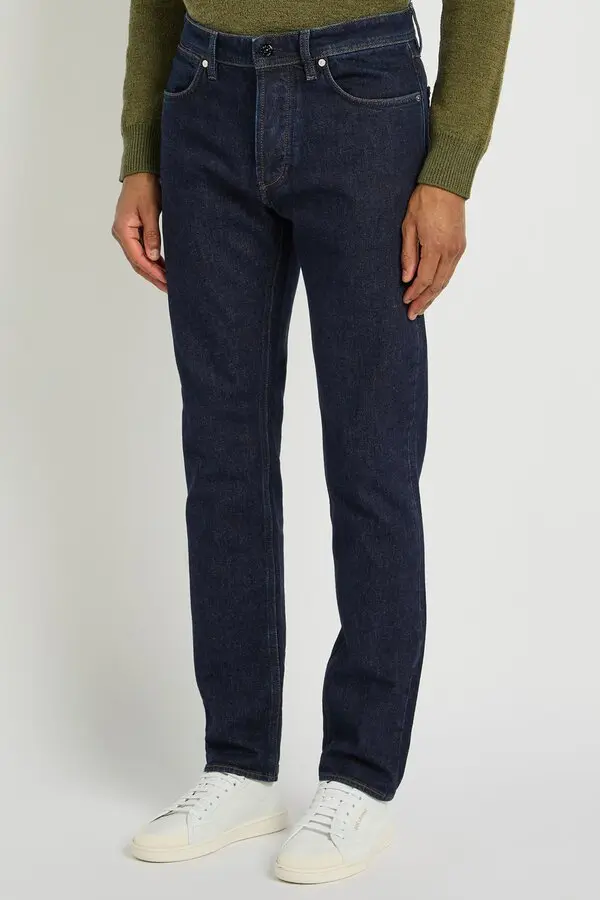 Stone Island Slim-leg Jeans With Logo Appliqu - Blue
