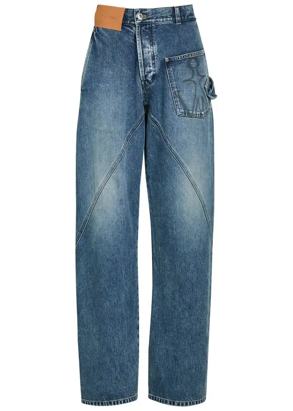 JW Anderson High-rise Twisted Straight-leg Jeans - Denim