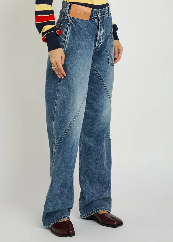 JW Anderson High-rise Twisted Straight-leg Jeans - Denim