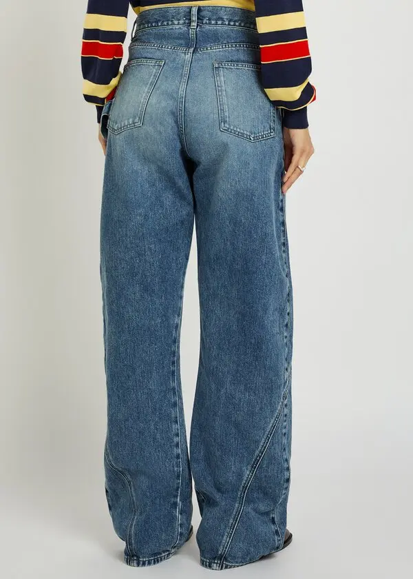 JW Anderson High-rise Twisted Straight-leg Jeans - Denim