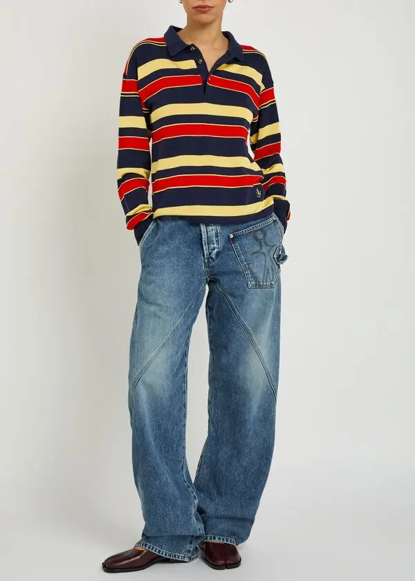 JW Anderson High-rise Twisted Straight-leg Jeans - Denim