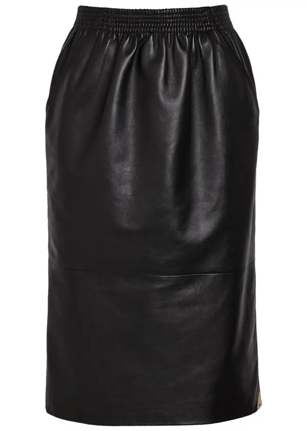 Chloé Leather Midi Pencil Skirt