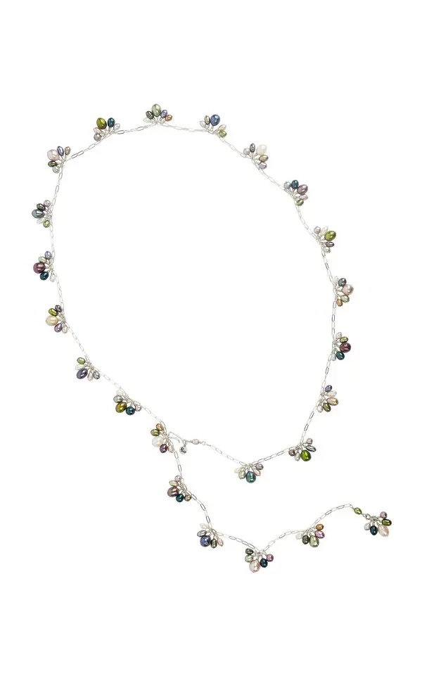 PRESLEY OLDHAM Freshwater Pearl And Sterling Silver Chain Necklace - Multi