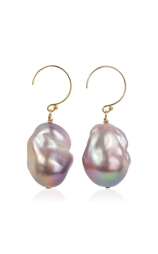 PRESLEY OLDHAM Blossom Pearl Drop Earrings - Pink