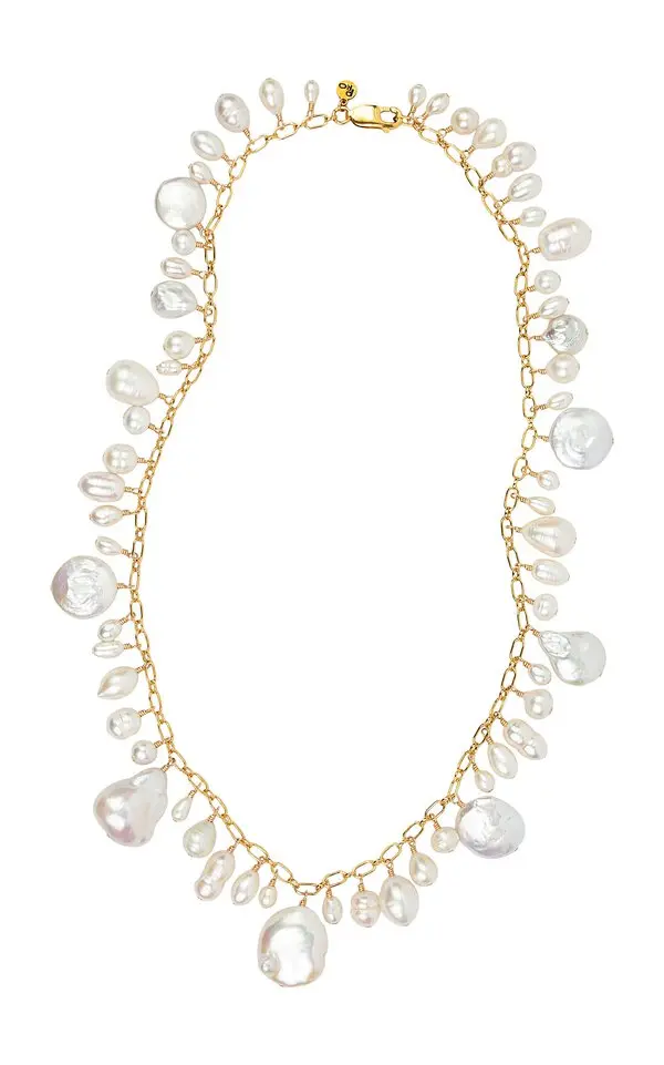 PRESLEY OLDHAM Pearl And 14k Gold Filled Necklace - White