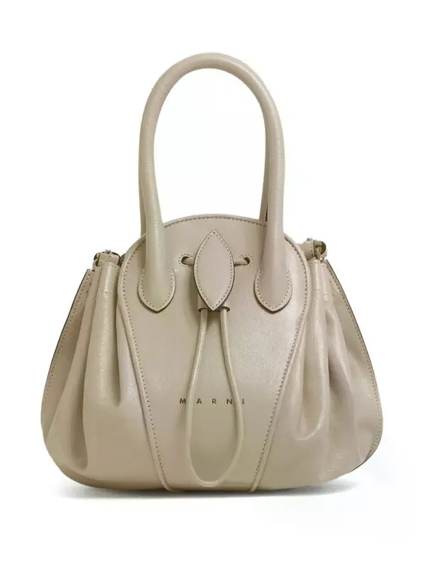 Marni Logo Detail Tote Bag - Neutrals