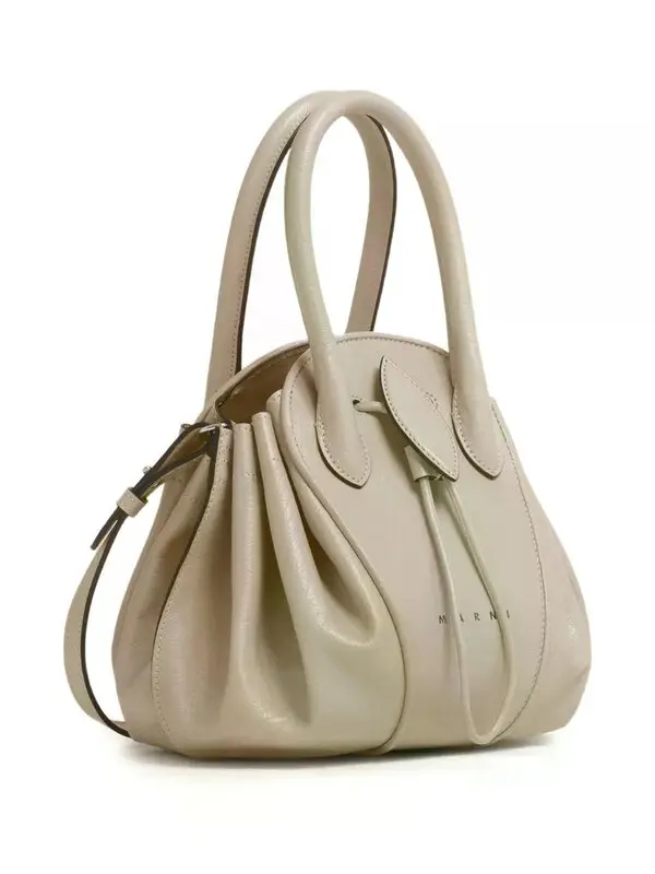 Marni Logo Detail Tote Bag - Neutrals