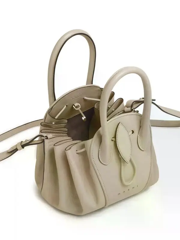 Marni Logo Detail Tote Bag - Neutrals