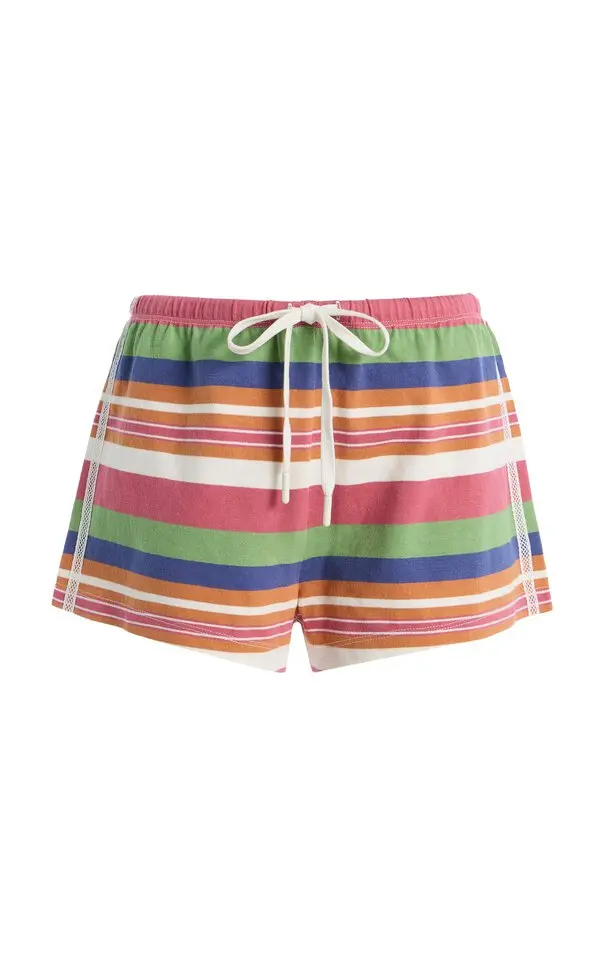 Posse Polly Striped Cotton Shorts - Multi
